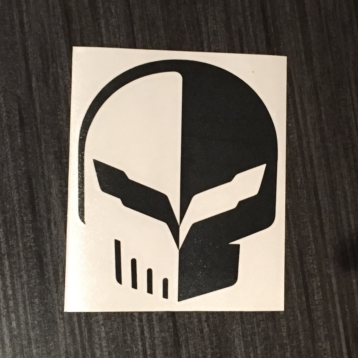 Corvette Racing Jake Skull Vinyl Decal Sticker Stingray C7 Z07 Z51 Z06 ...