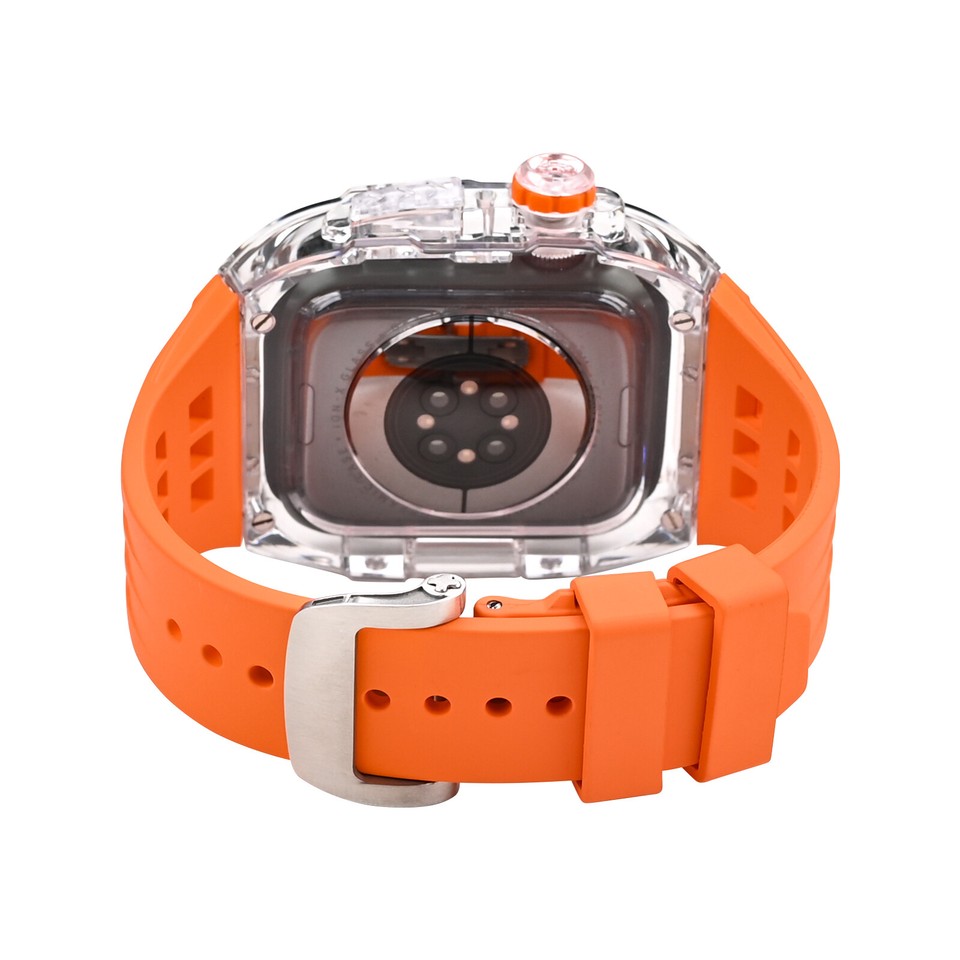 Transparent Case Rubber Band Mod Kit For Apple Watch Ultra 49mm 8 7 6 ...