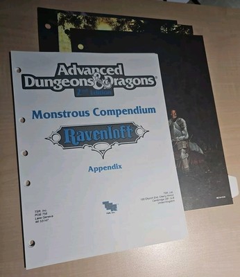 AD&D 2nd Edition MC10: Monstrous Compendium Ravenloft Appendix 2122 | eBay