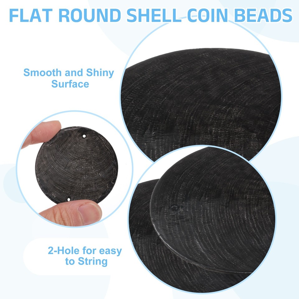 50Pcs 50mm Round Capiz Sea Shells, Natural Capiz Shells Discs Charm ...