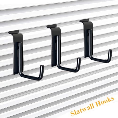 Slatwall Hooks J Shaped Pegboard Gridwall Display Hooks Heavy Duty Slat ...