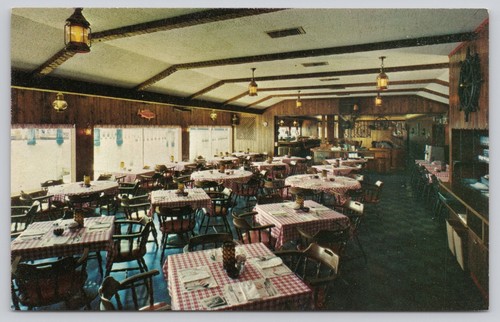 Vintage Mike Gordon Seafood Restaurant Miami Interior Postcard ...
