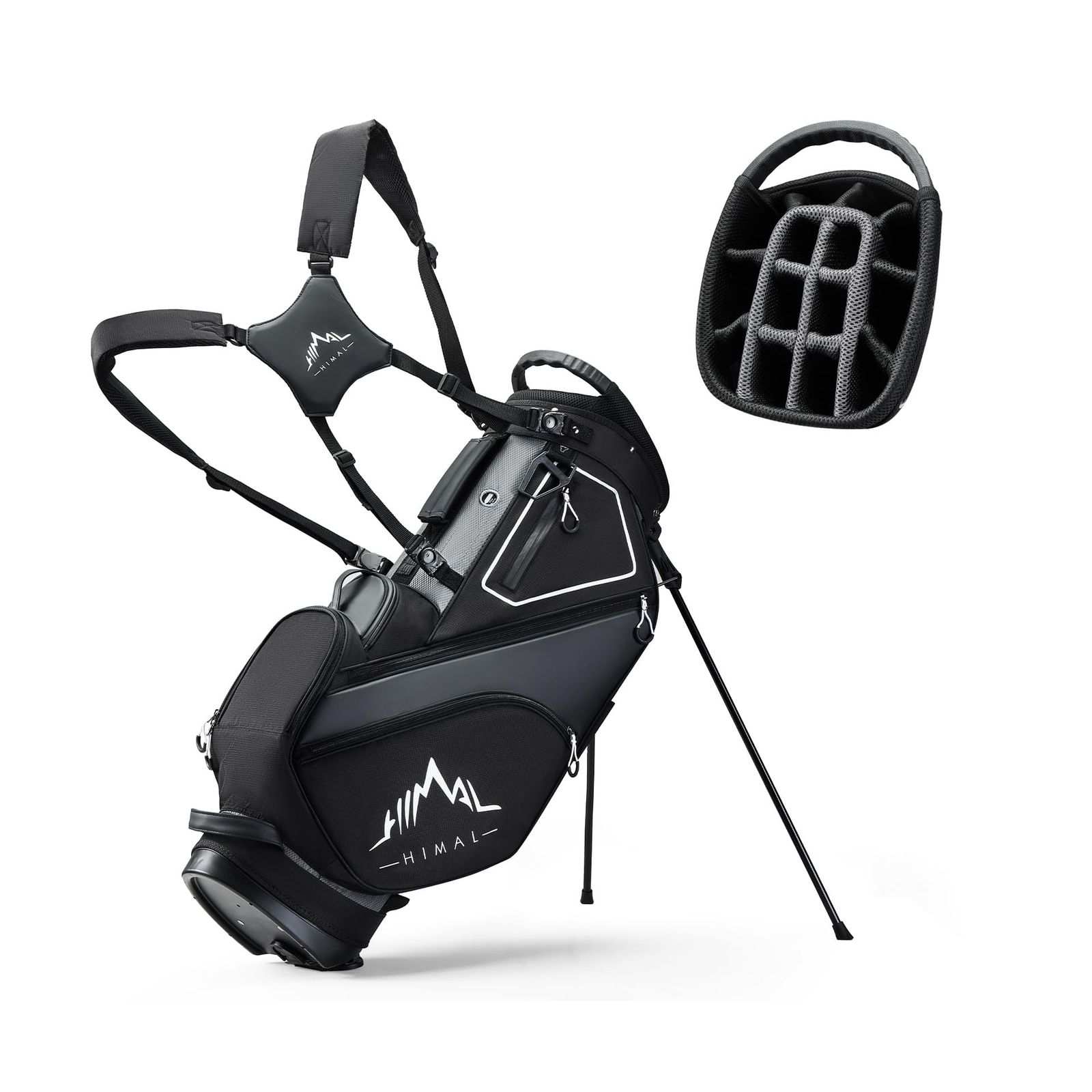 UNIHIMAL Golf Stand Bag with 14 Way Top Dividers, Lightweight Golf Bag ...