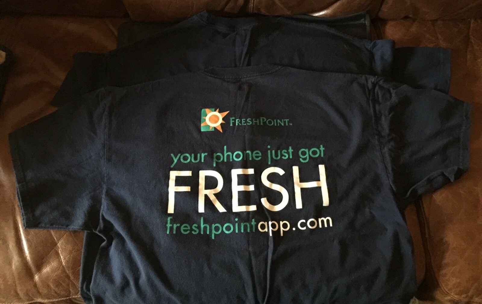 2 FRESHPOINT Blue T-SHIRTS SIZE XL to launch the NEW APP 8/23/2011 and ...