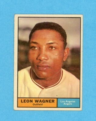 1961 Topps #547 Leon Wagner Los Angeles Angels High Number Baseball ...