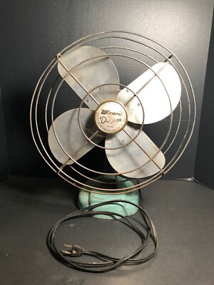 Vintage Oscillating fan Wizard Deluxe 6JC2004 Western Auto Supply WORKS ...