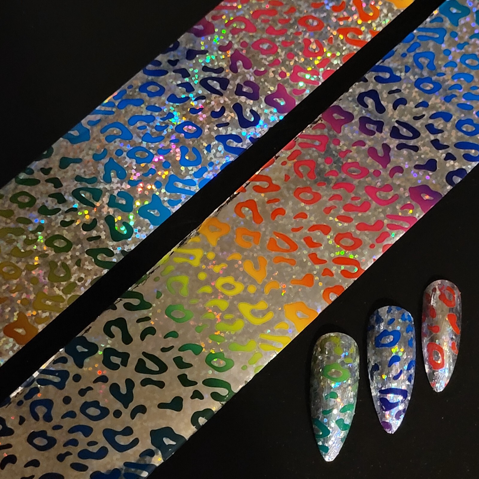 Nail Art Foils Holographic Marble Designer Decal Decor Transfer Sticker ...
