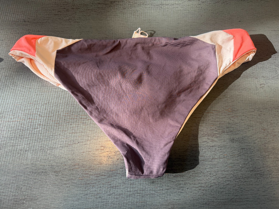 NEW purple white pini L SPACE swimsuit bikini bottom size large | eBay