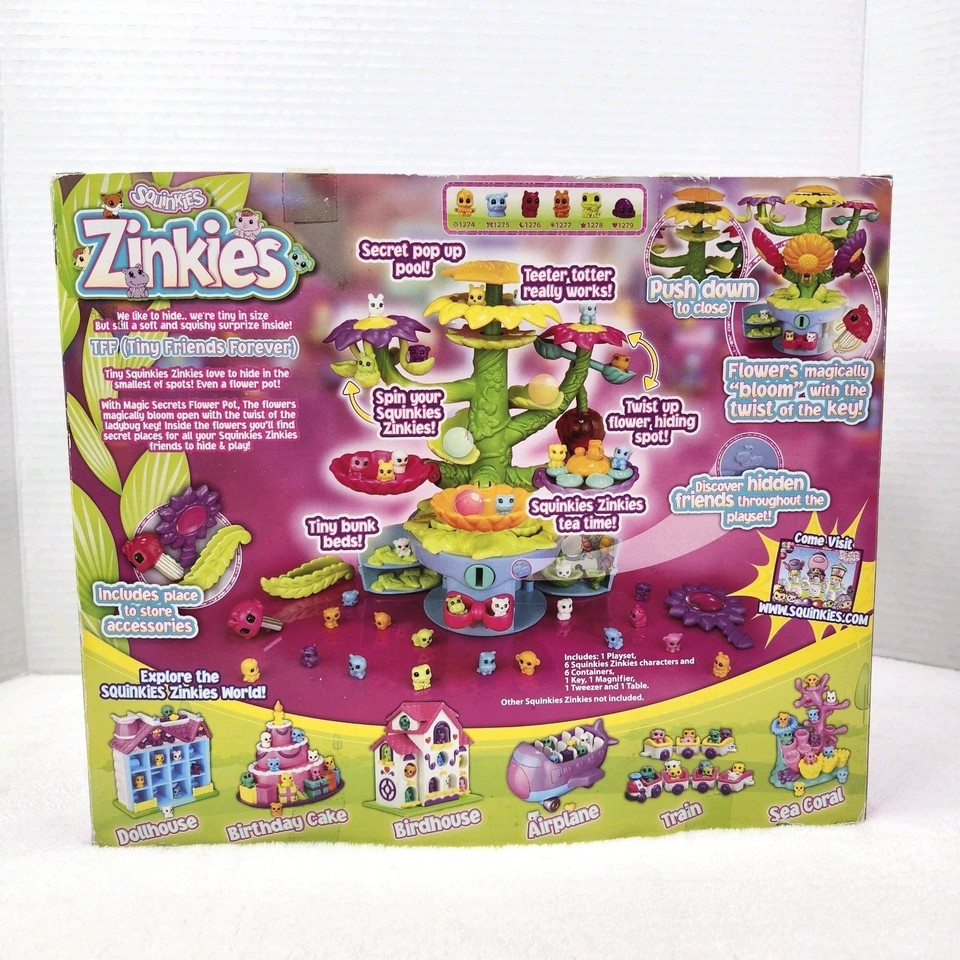 Squinkies Zinkies Magic Secrets Flower Pot Playset - Rare New Sealed | eBay
