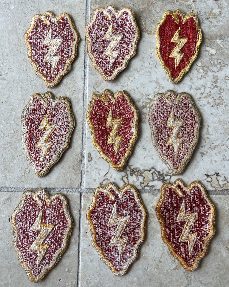 WWII - Vietnam Era 25th Infantry Division ID Army Patch Lot Cut Edge Inf Tropic | eBay