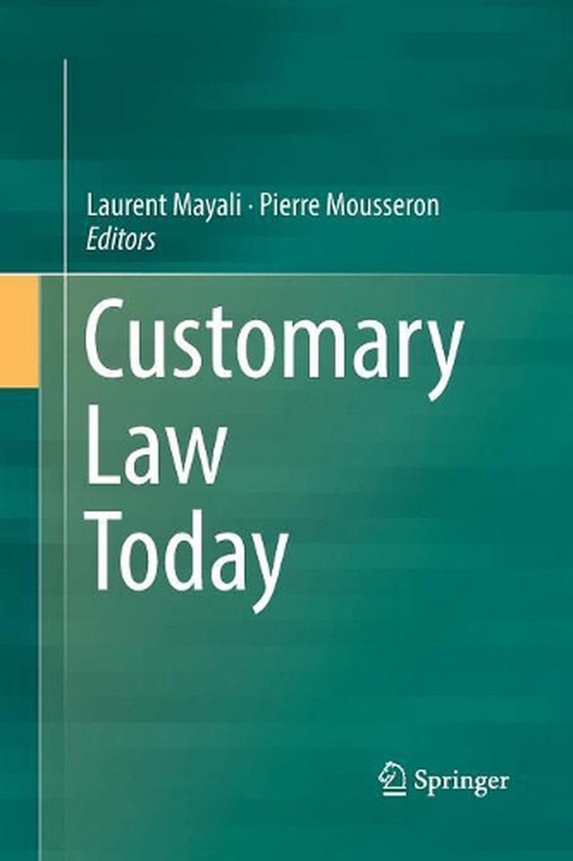 Customary Law Today by Laurent Mayali (French) Paperback Book ...