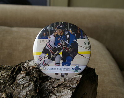 Hockey 9 Justin Hickman Center Seattle Thunderbirds Metal Pin Pinback ...