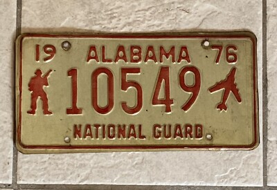 1976 Alabama national guard car tag | eBay