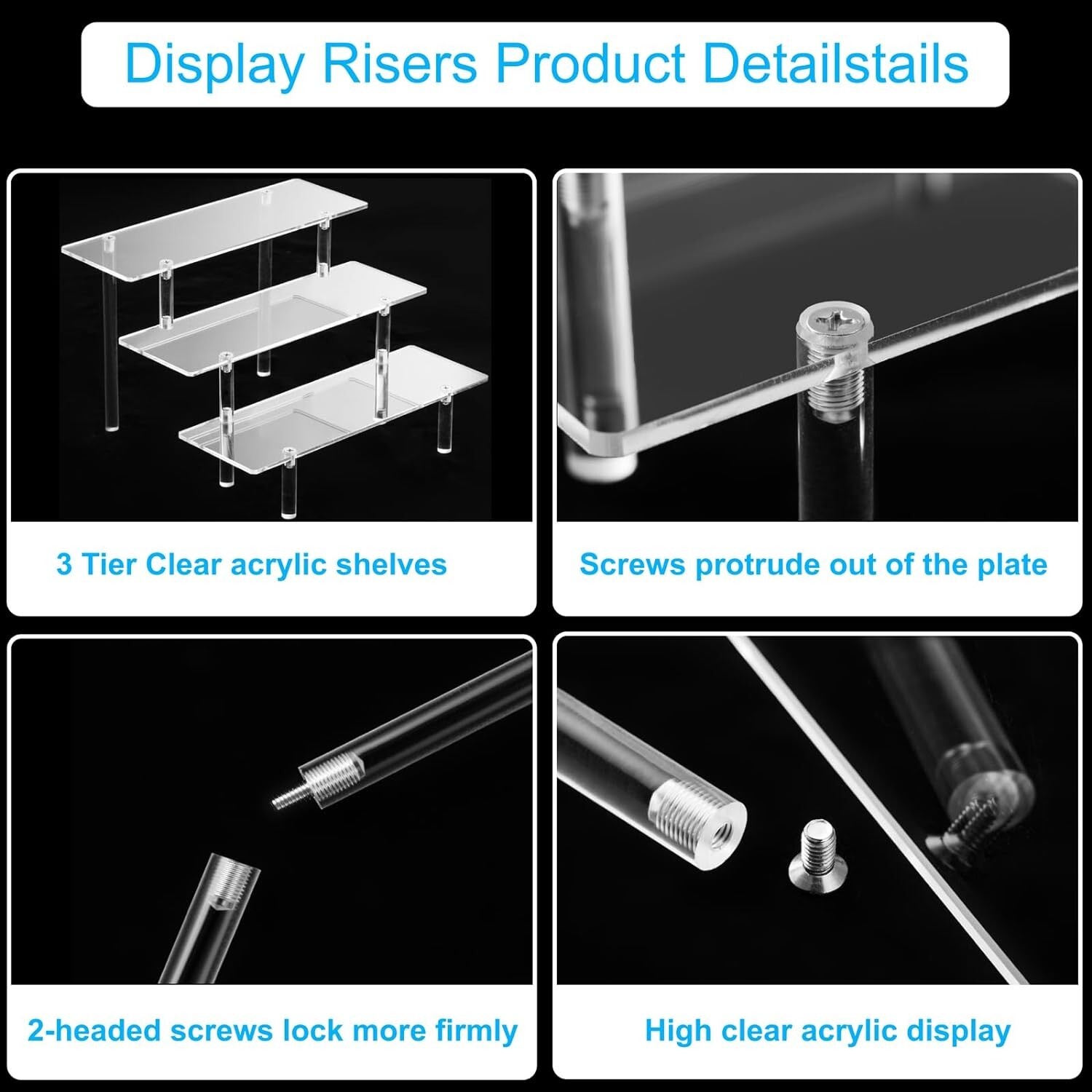 3 Tier Acrylic Riser Display Shelf Acrylic Display Stand Cupcakes F ...