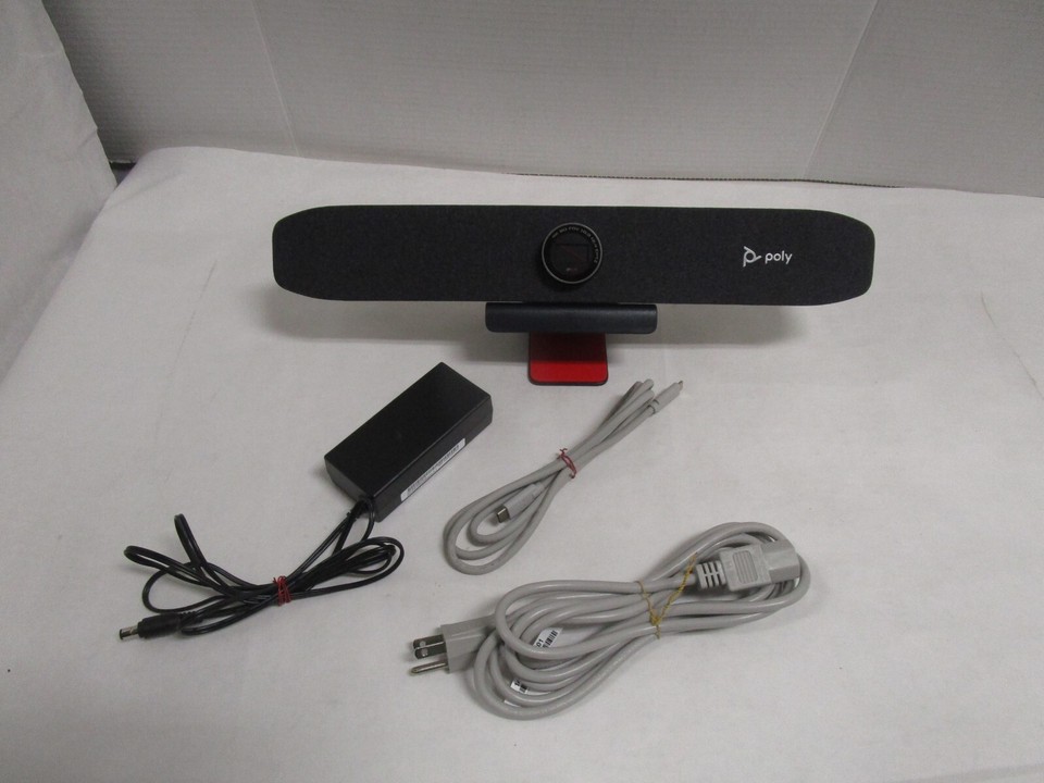 POLY STUDIO P15 PERSONAL Video Bar 4K Camera Microphone Speaker ...