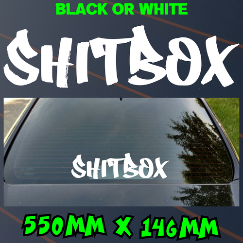 Shitbox Sticker Car Decal Window Funny 4WD 4x4 SUV Ute Van JDM Basher ...