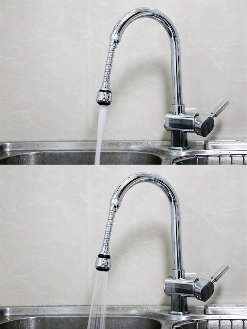 360-Degree Rotating Double-Sided 2 Spray Mode Faucet Water Saving ...