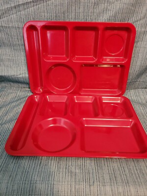 VINTAGE TEXAS WARE DIVIDED COMPARTMENT PLASTIC FOOD TRAYS CAMPING 14 X ...