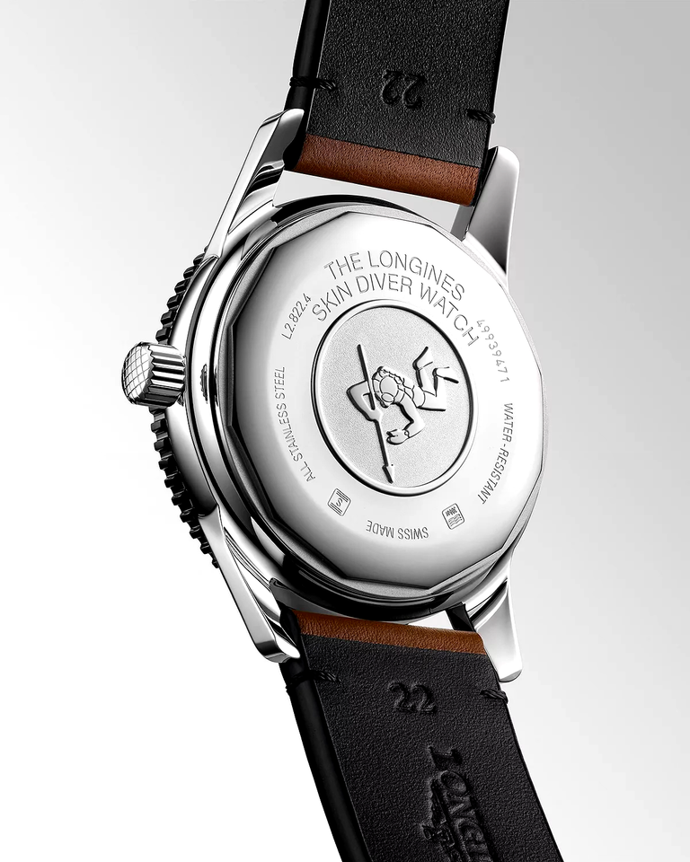 Longines Heritage Automatic Skin Diver Leather Mens Watch 42mm ...