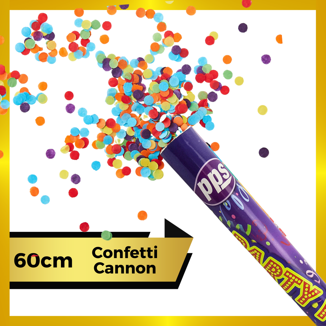 Party Confetti Cannon Large Party Poppers 60cm 30cm 20cm Compressed Air ...