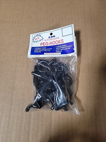 Locking Pegboard Hooks Flex Lock J Style Peg Board Tool Packs of 16 | eBay