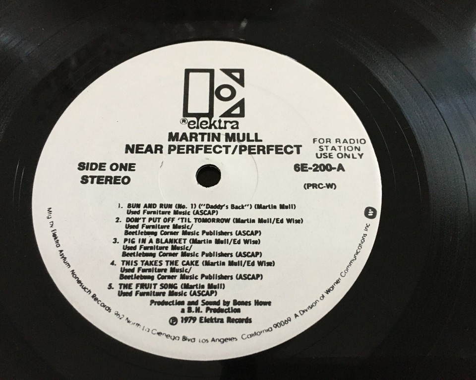 MARTIN MULL orig press WHITE LABEL PROMO RADIO COPY NEAR PERFECT ...