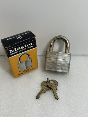 Vintage Unused Master Lock Padlock #5 With Keys Maximum Security ...