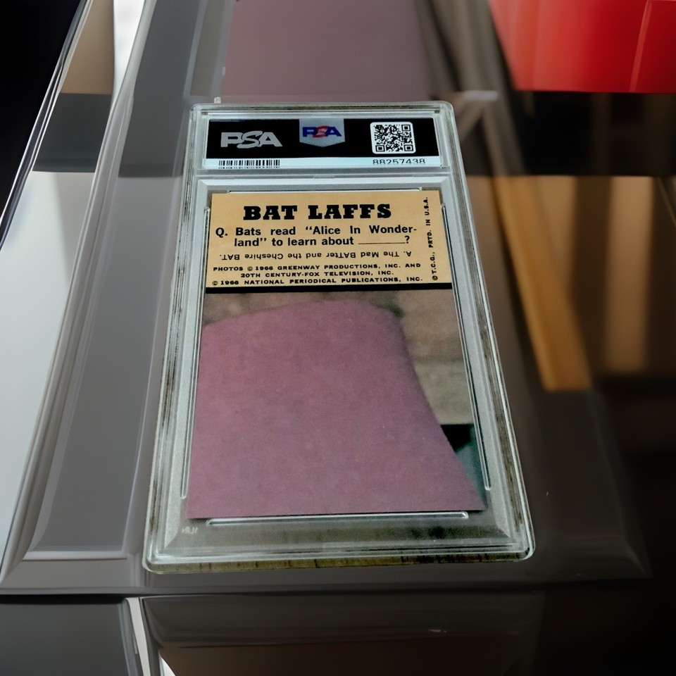 1966 Topps Batman Bat Laffs Color Card # 1 - BRUCE WAYNE (BATMAN) - PSA ...