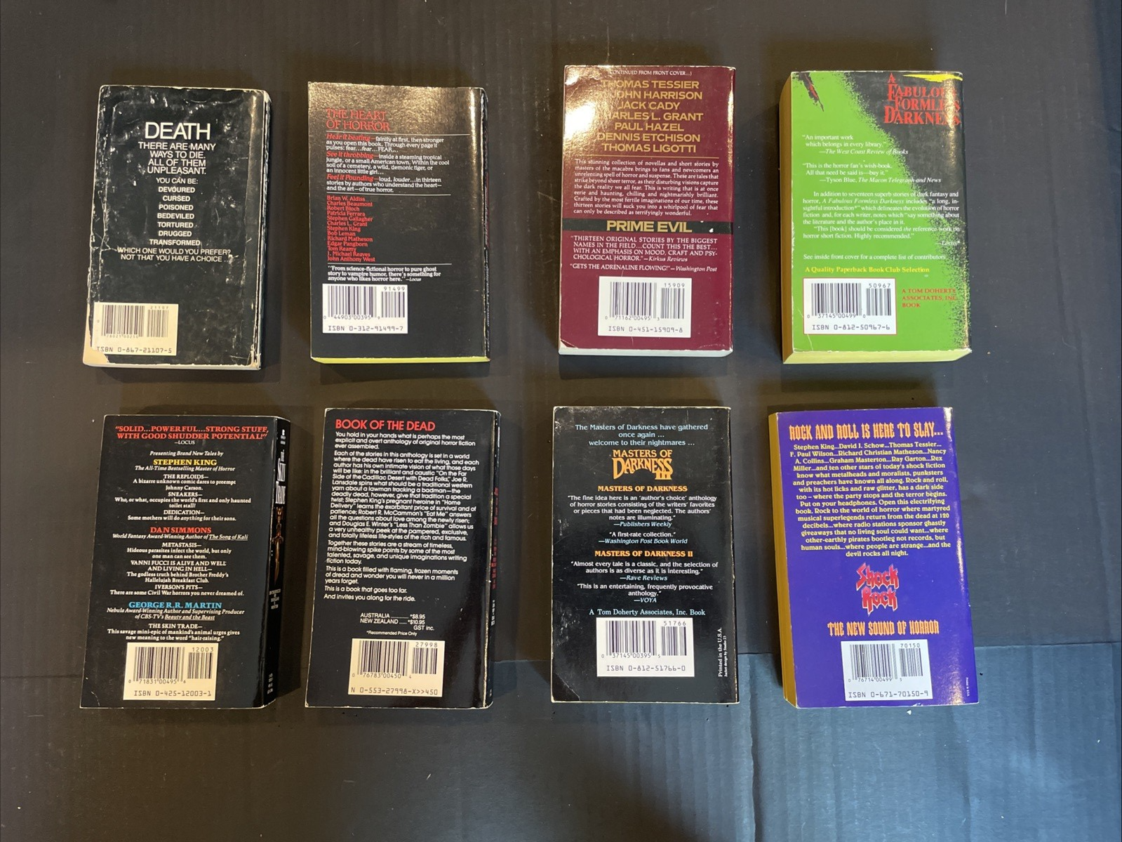 Lot of 8 Horror Anthologies: Every Book Has A Short Story by Stephen ...
