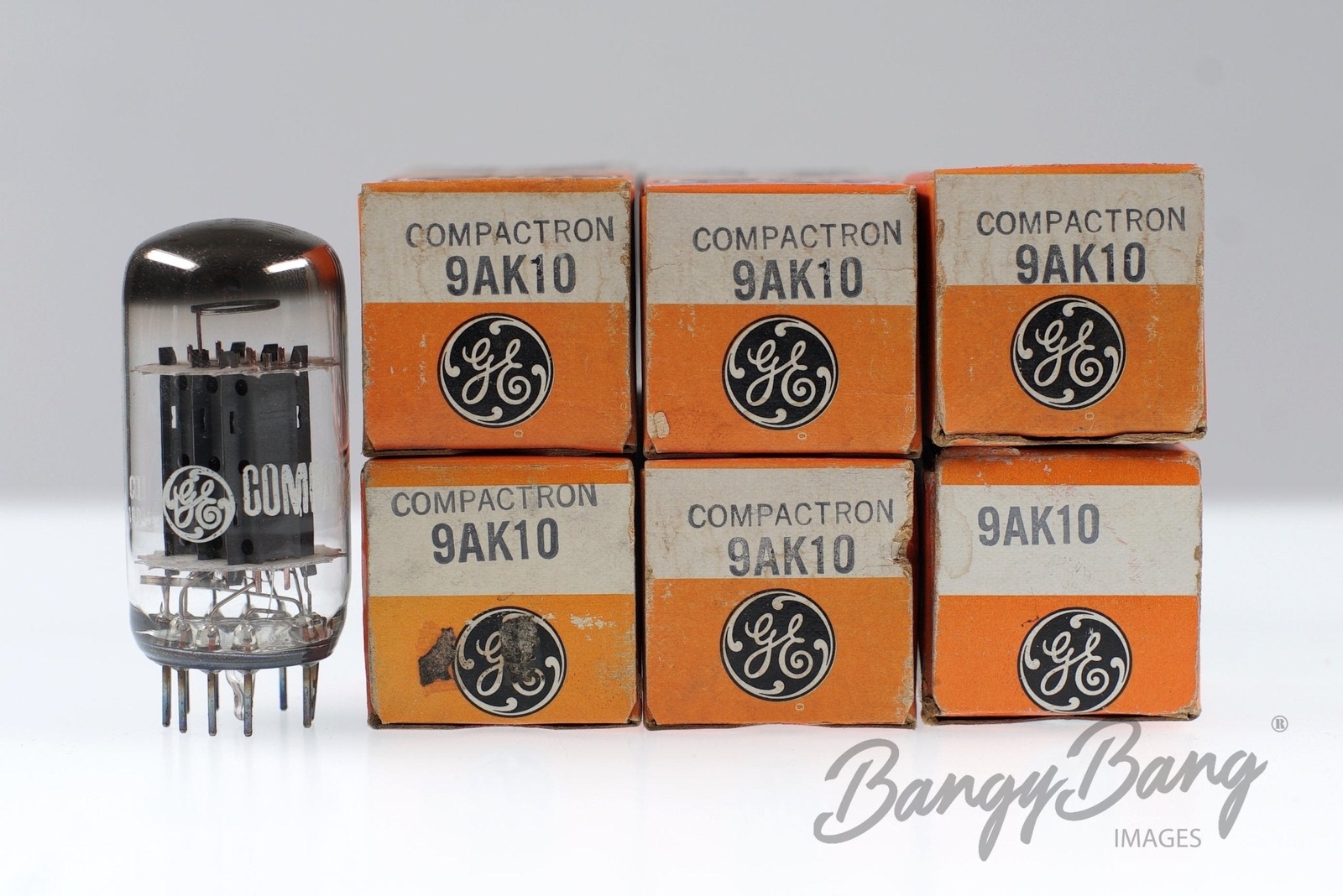 6 Vintage General Electric 9AK10 Triple Triode Compactron Audio Vacuum ...