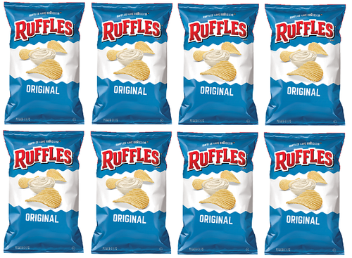 916478 8 X 184.2G BAG FRITO LAY RUFFLES ORGINAL FLAVOURED POTATO CHIPS ...