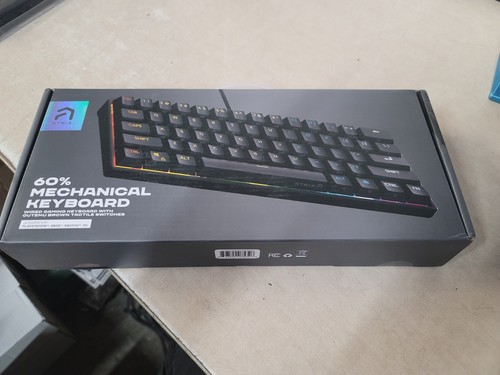 ATRIX Gaming Keyboard - Black -Still factory sealed! 60% mechanical ...