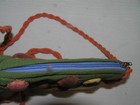 Gently Used Green Fabric Fish with Polka Dots & Red Lips Small Purse ...