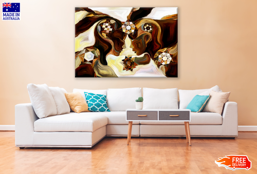 Abstract Couple Love Painting Home Decor High Quality Canvas Print ...