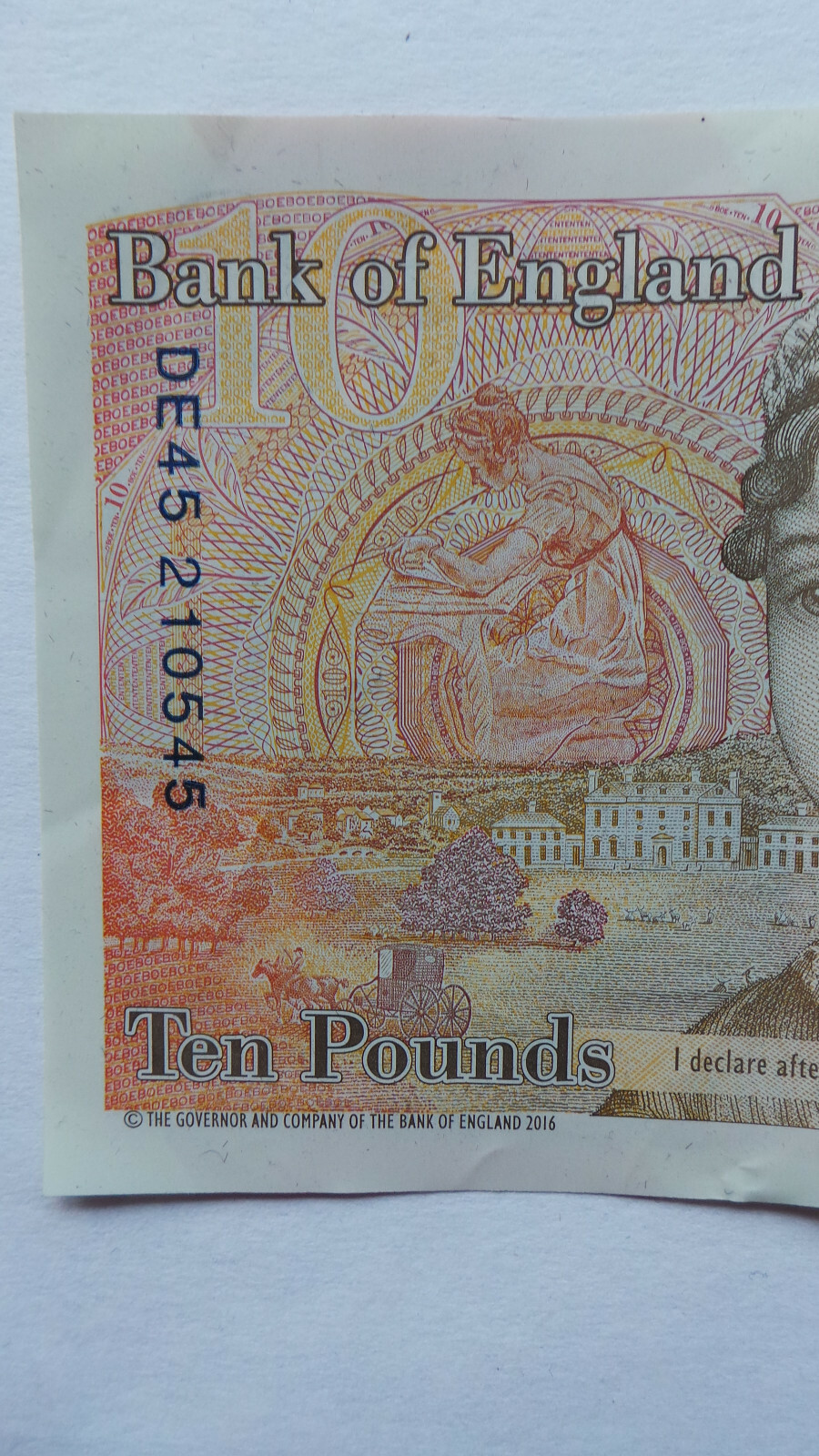 LUCKY £10 NOTE JANE AUSTEN TEN POUND ANNIVERSARY BIRTHDAY 21 05 45 MAY ...