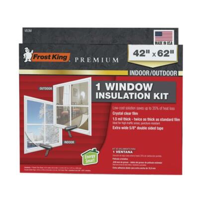 Frost King V83M Extra Strength Clear Shrink 42" x 62" Window Insulation ...