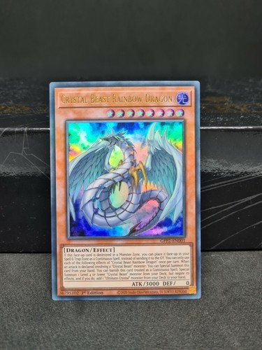 Yugioh Crystal Beast Rainbow Dragon GFP2 EN001 Ultra Rare 1st Ed NM ...