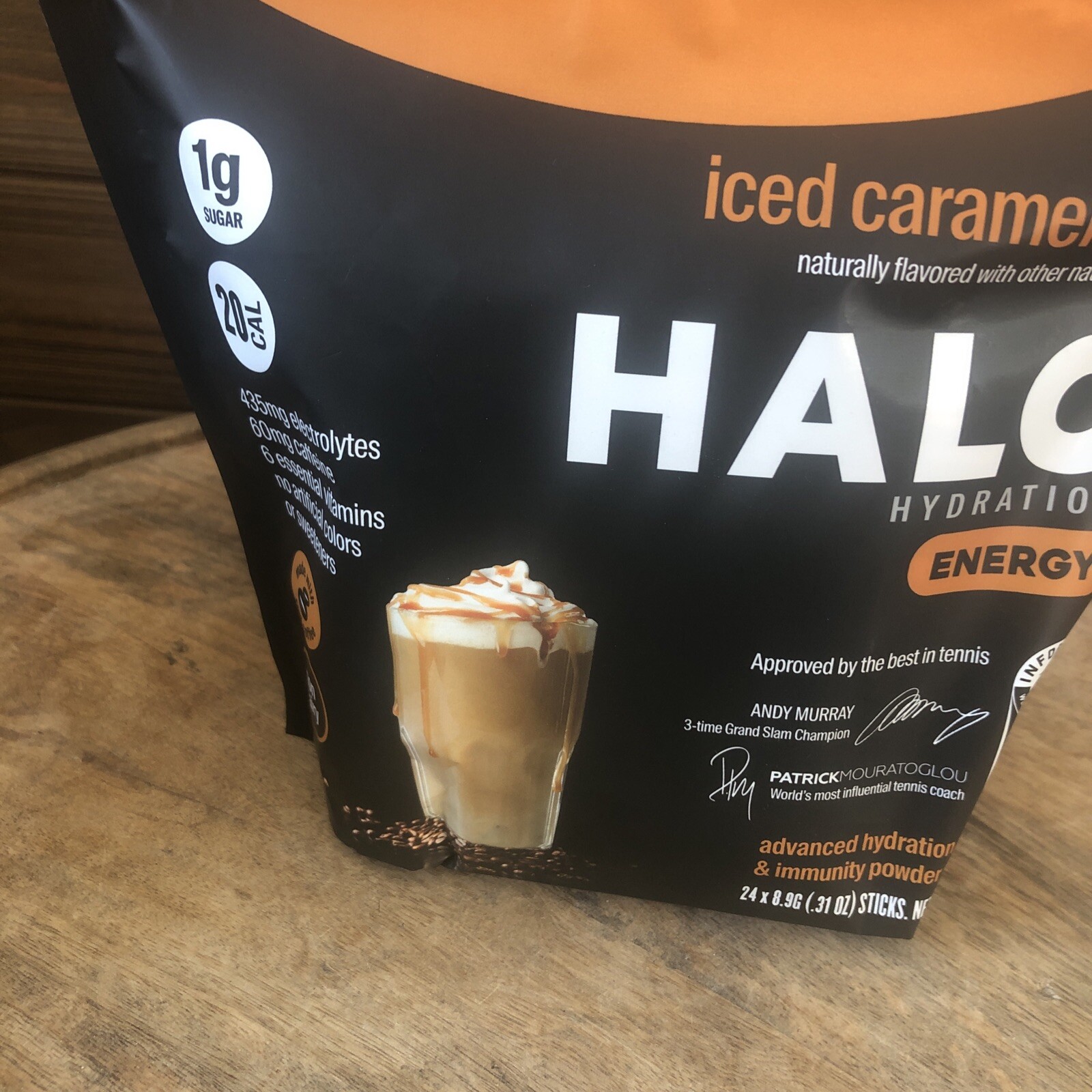 Halo Hydration Energy - Iced Caramel Mocha Latte Hydration Packets 24 ...