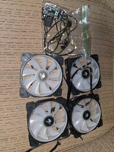 4x iBuyPower 120mm RGB Fans 1500 RPM w/ Hub Controller | eBay