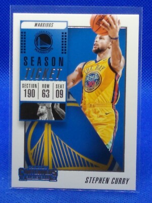 2018-19 Panini Contenders Basketball STEPHEN CURRY Season Ticket 86 ...