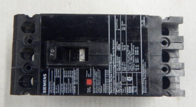Siemens HED43B070 Sentron Series MCCB 3 Pole 70 Amp 480 Volt 42kA@480V ...