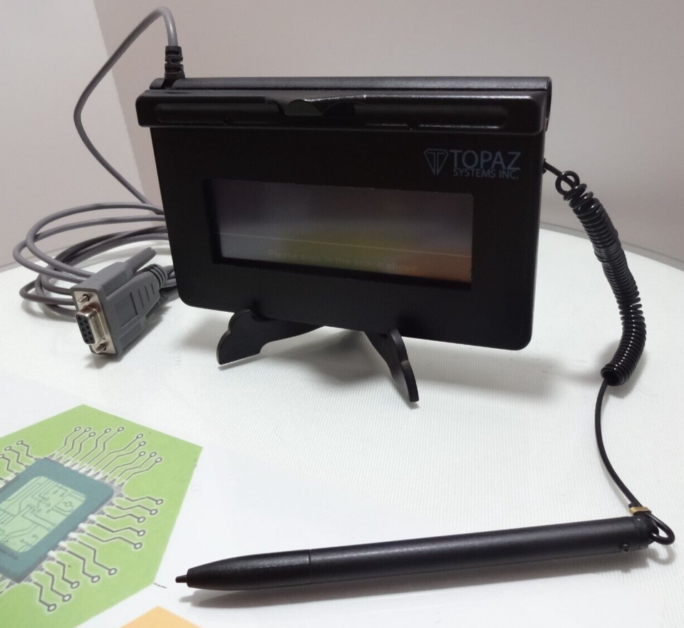 Topaz SigLite 1 x 5 T-S460-B-R Signature Capture Pad & Stylus | Serial ...