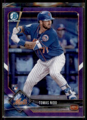 2018 Bowman Chrome PURPLE Tomas Nido New York Mets RC #76 228/250 | eBay