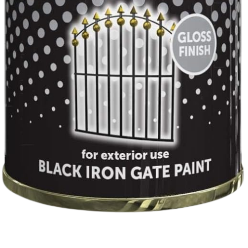 Black Iron Gate Paint Tin 300ML Durable Metal Paint for Gates, Fences ...