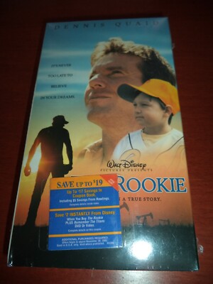 The Rookie VHS Tape Sealed Dennis Quaid Tampa Bay Devil Rays Jim Morris ...