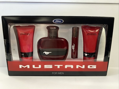 Ford Mustang Red EDT Spray 3.4 oz & Hair And Body Wash 3.4 oz ...