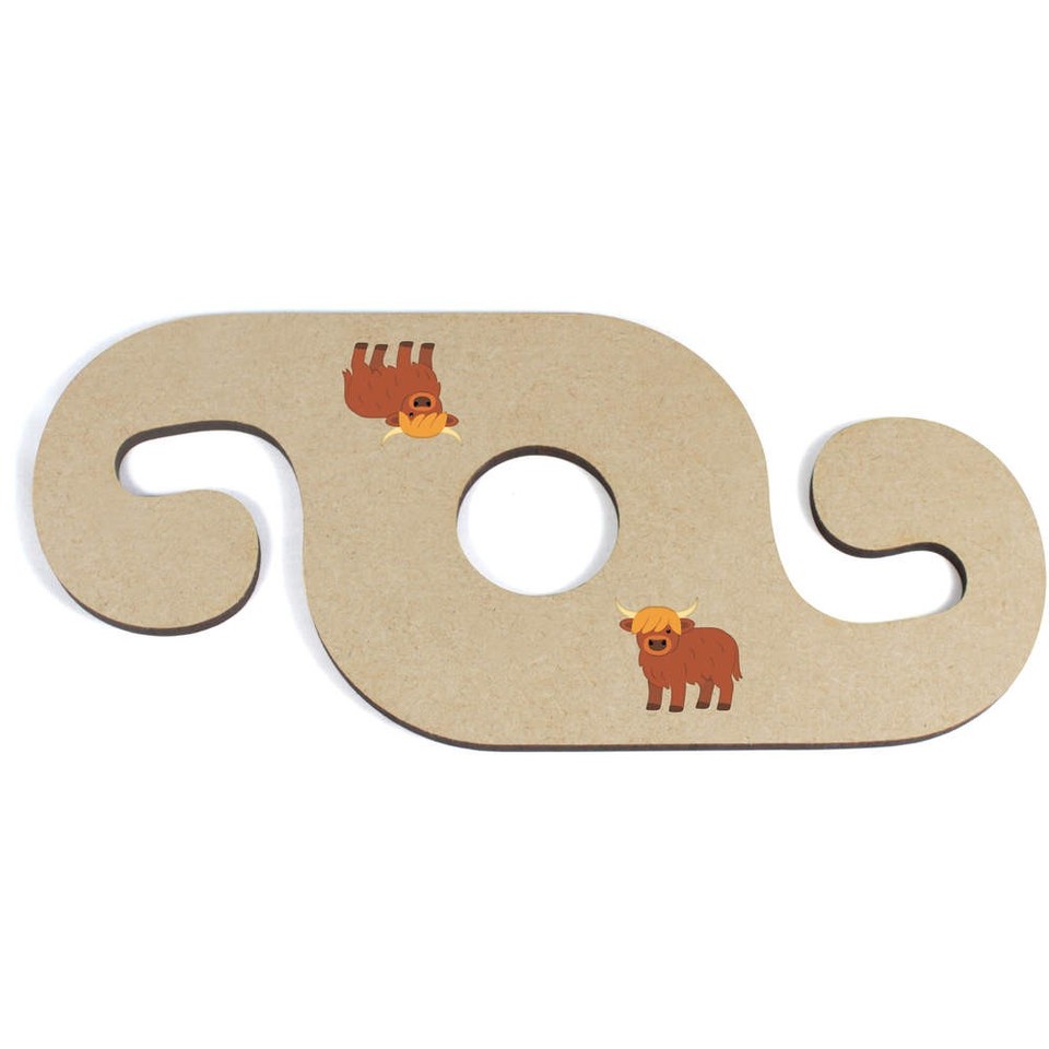 'Standing Highland Cow' Wooden Wine Glass / Bottle Holder (GH00077900 ...