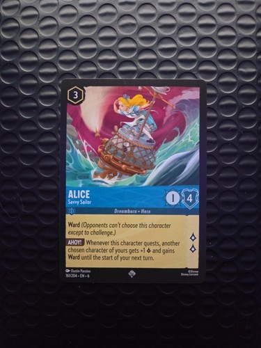 Disney Lorcana TCG Azurite Sea Alice Savvy Sailor Super Rare 161/204 | eBay