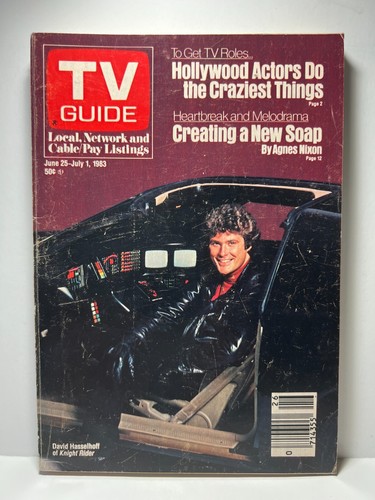 Vintage TV Guide June 25 - July 1 1983 Knight Rider David Hasselhoff | eBay