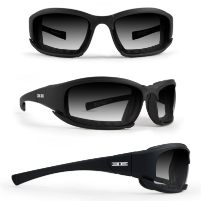 Epoch Hybrid Padded Motorcycle Glasses Transitional Lenses Clear to ...